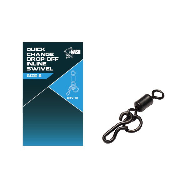 Nash Quick Change Drop-Off Inline Swivel – Stanford Tackle